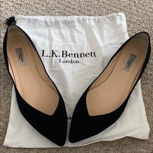 LK Bennett Shoes | Navy Suede Ballet Flats | Poshmark